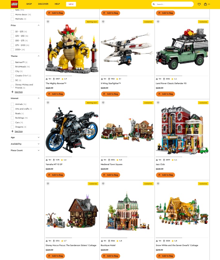 Below are some of the current LEGO promotions happening.
