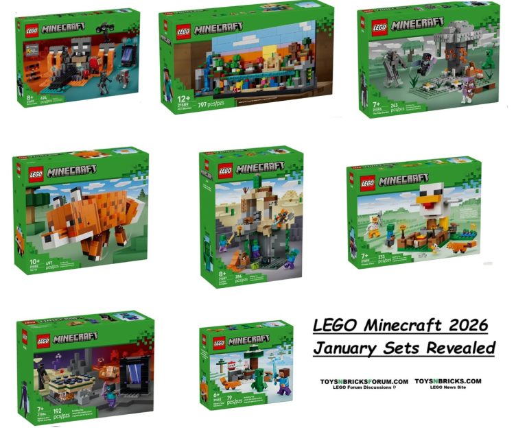 LEGO Minecraft 2026 January Sets Images (21590 21589 21588 21587 21586 ...
