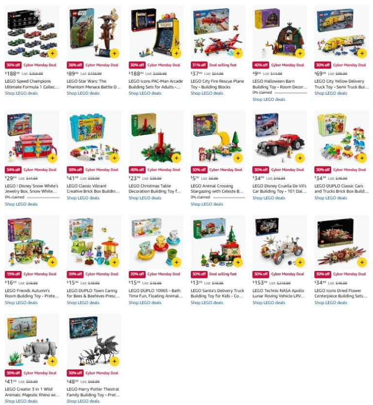 Amazon.com US is now offering LEGO Cyber Monday 2025 deals with savings ...
