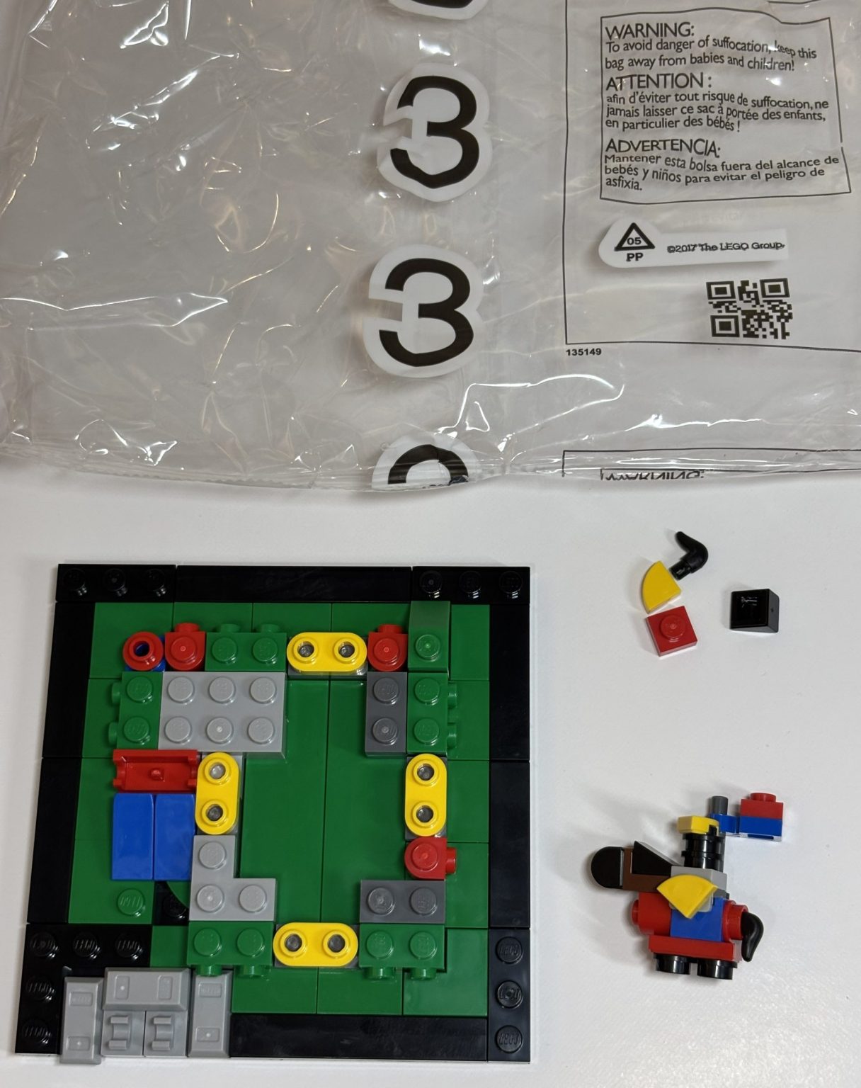 Bag 3 continues building the base of the other castle.