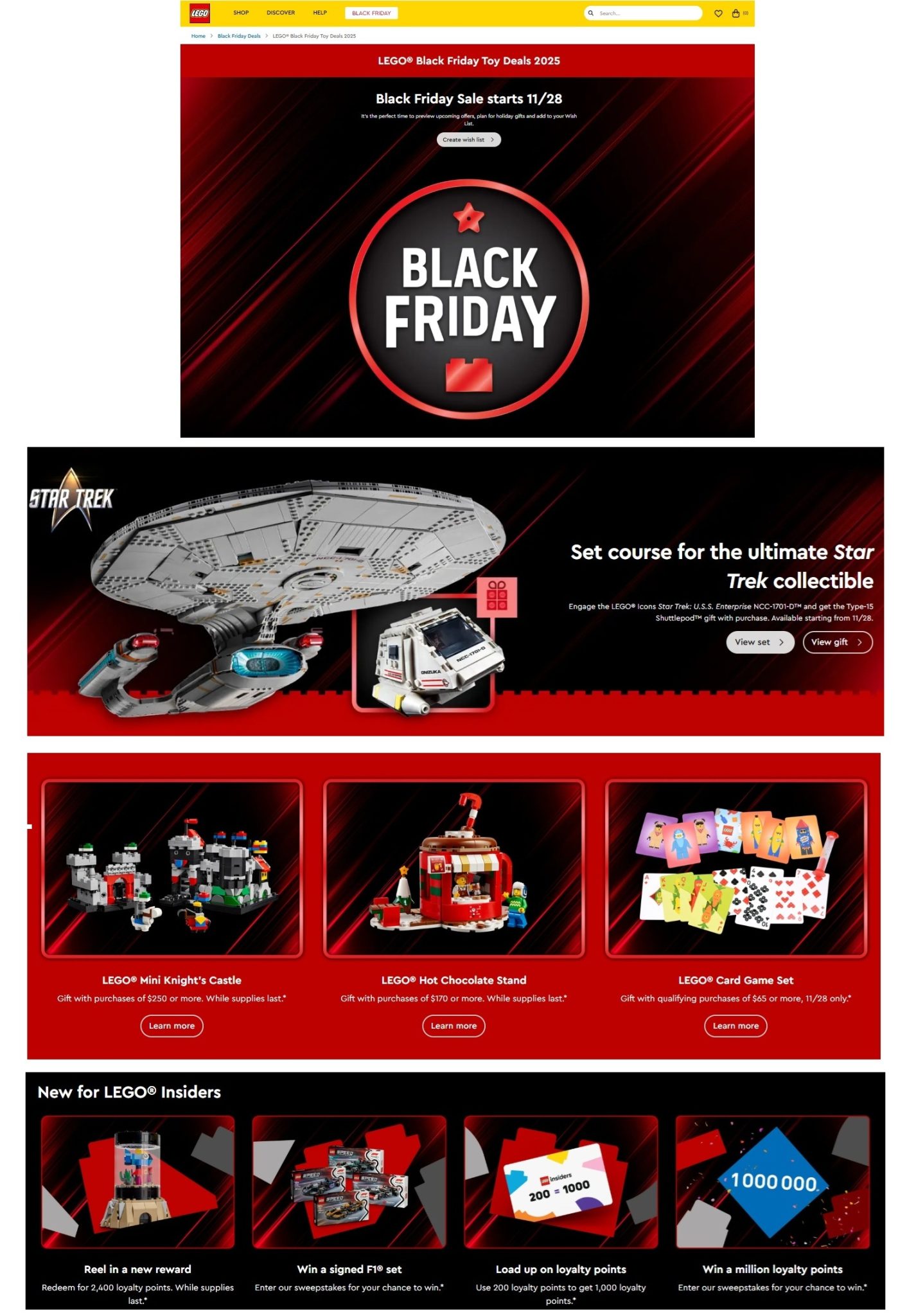 US United States – LEGO Shop at Home Promotional Offers Page Canada ...