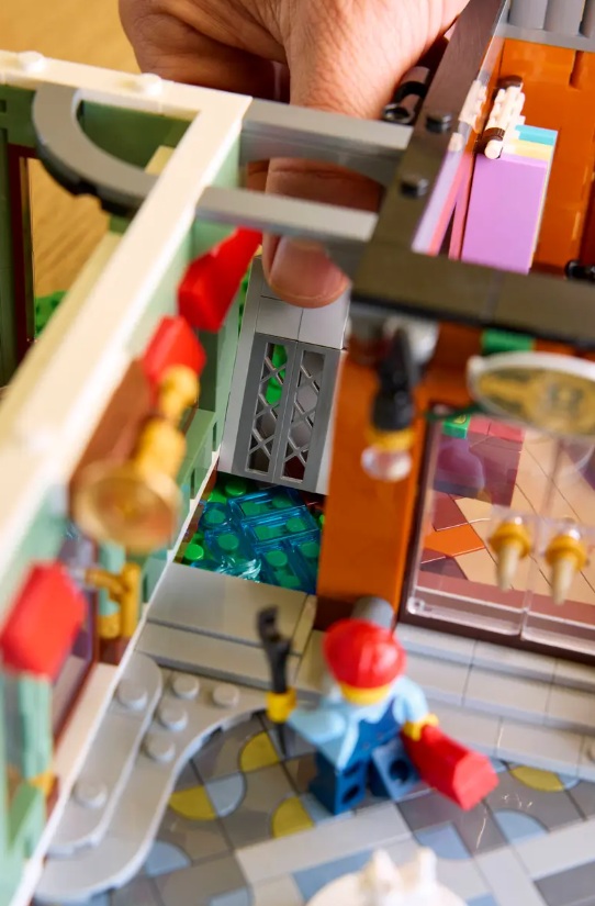 There is a 3 level building as well as a 2 level music shop.