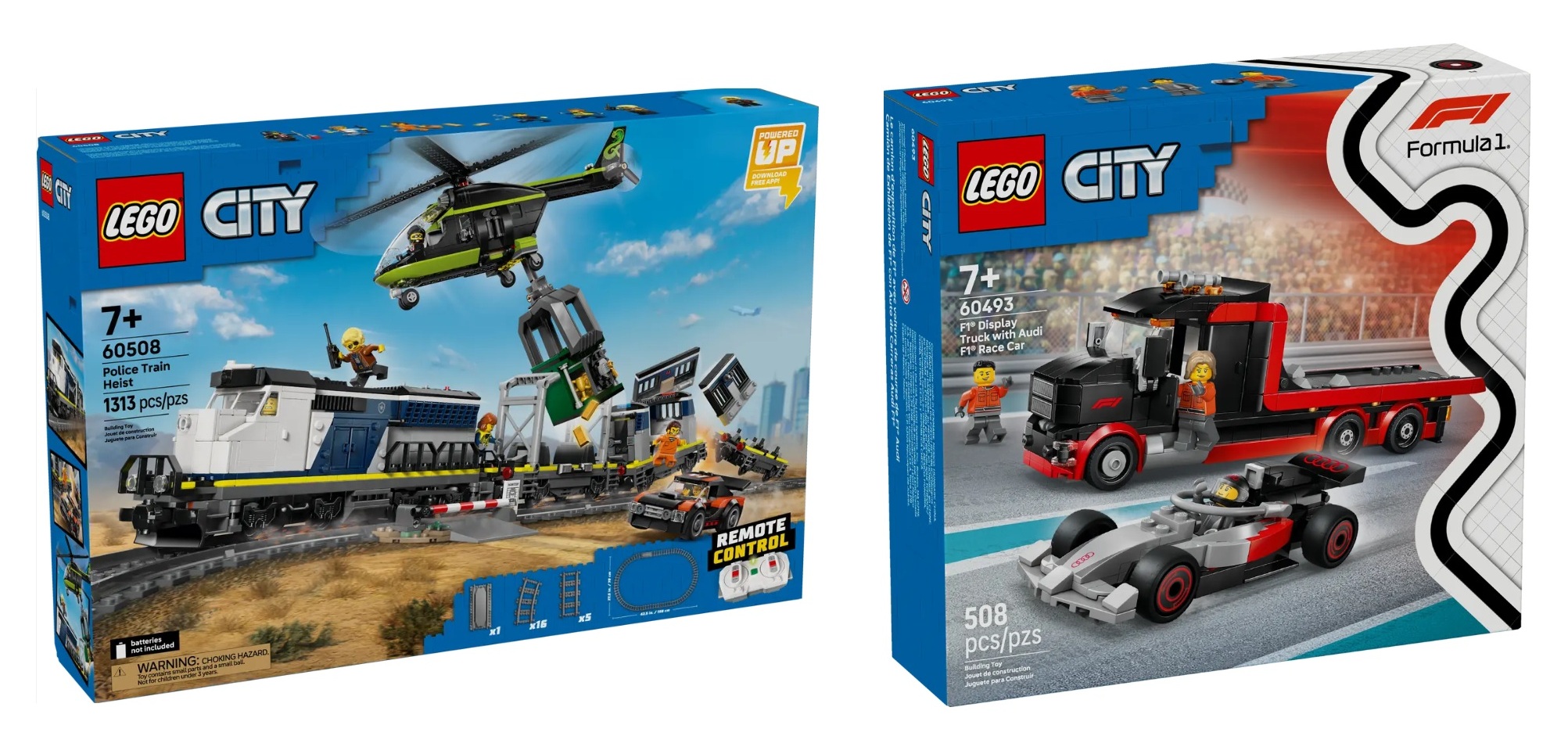 Two LEGO City March 2026 Sets Revealed: 60508 Police Train Heist ...