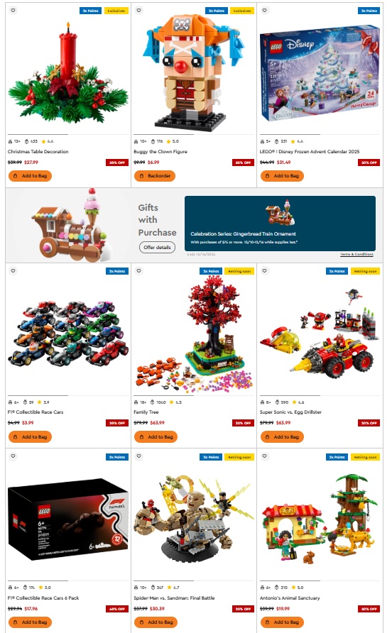 LEGO December 2025 Sales & Deals List USA