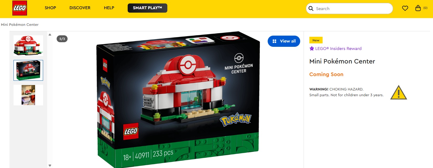 40911 Mini Pokémon Center will not be available for direct purchase ...