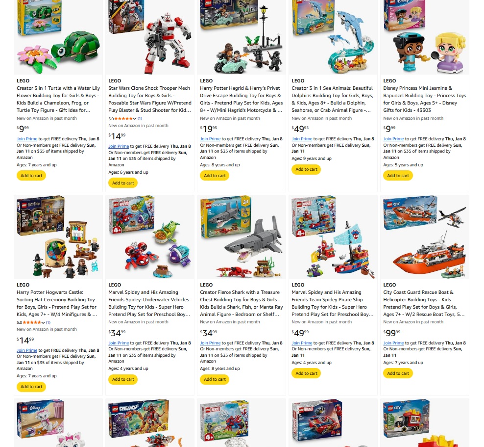 In addition, 2026 LEGO sets are now available for purchase at Amazon US ...